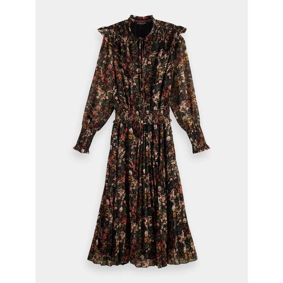Scotch & Soda | Dresses | New Scotch Soda Smock Stitch Printed Midi ...